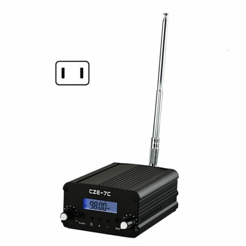 CZE-7C FM радиопередатчик 7W, Штепсельная Вилка США