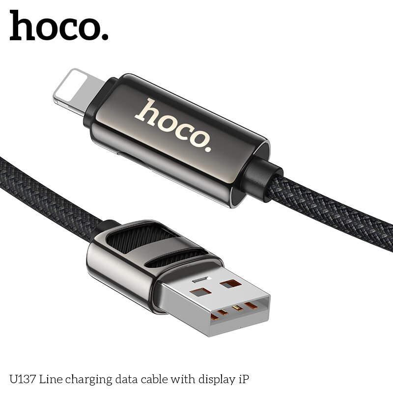 Кабель Lightning Hoco U137 черный — фото 1
