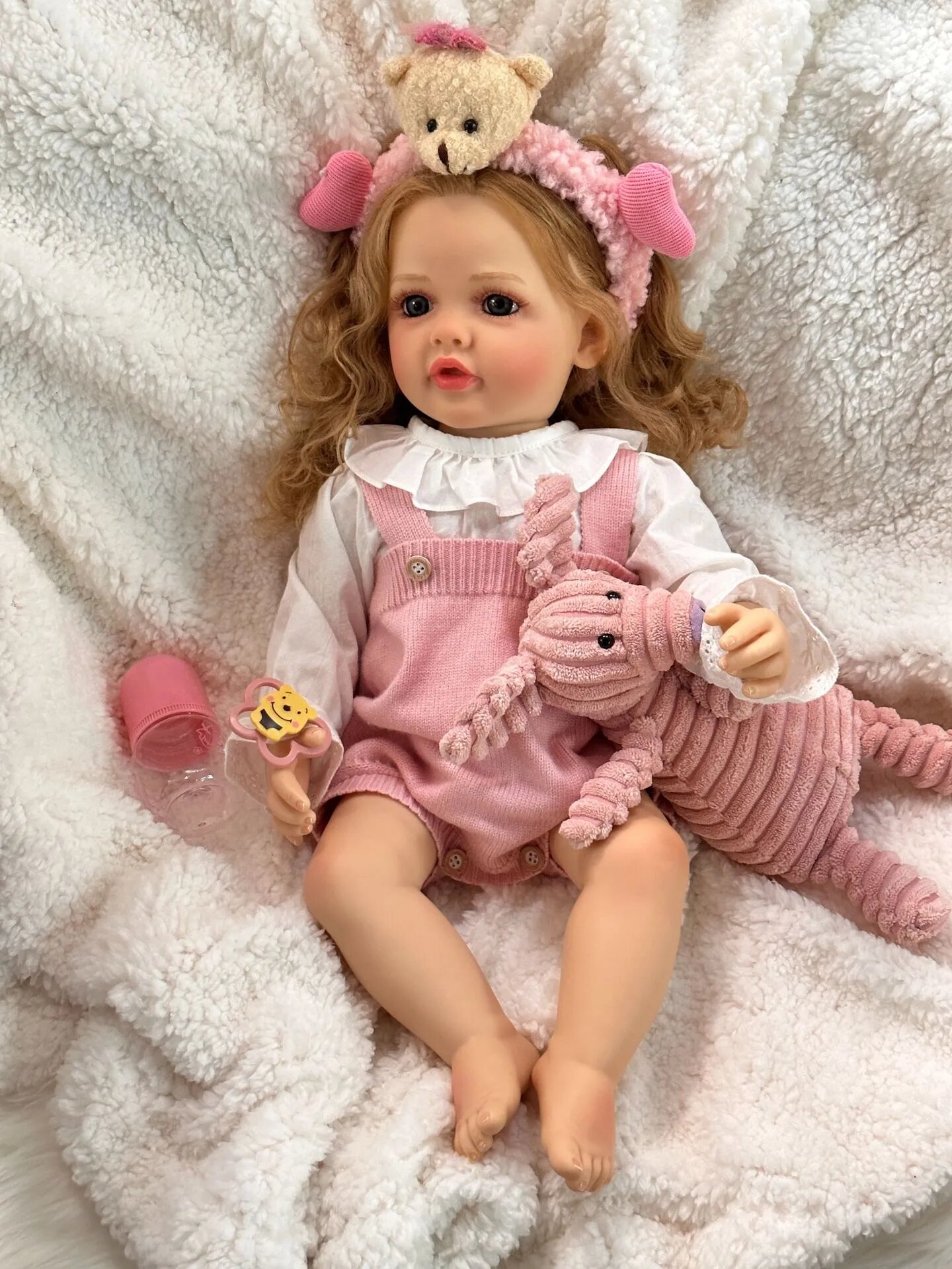 Кукла Реборн девочка Дарья (силиконовая) 55см/ Реалистичная кукла