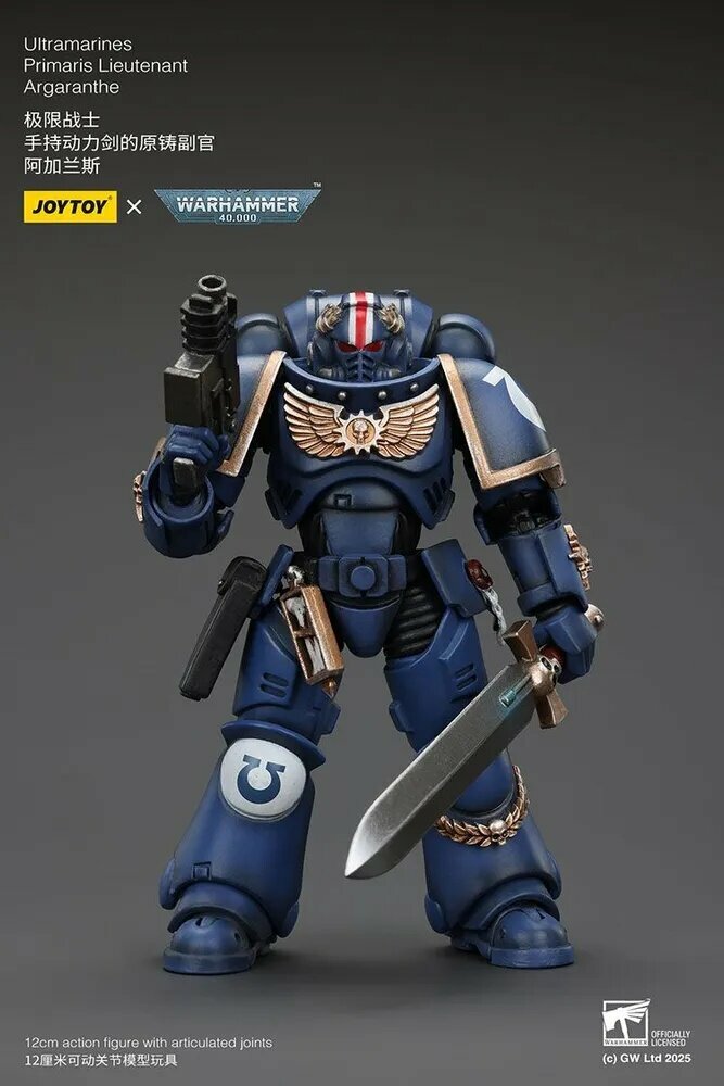 Подвижная фигурка JOYTOY Warhammer 40K 1/18 Action Figures Ultramarines Primaris Lieutenant Argaranthe