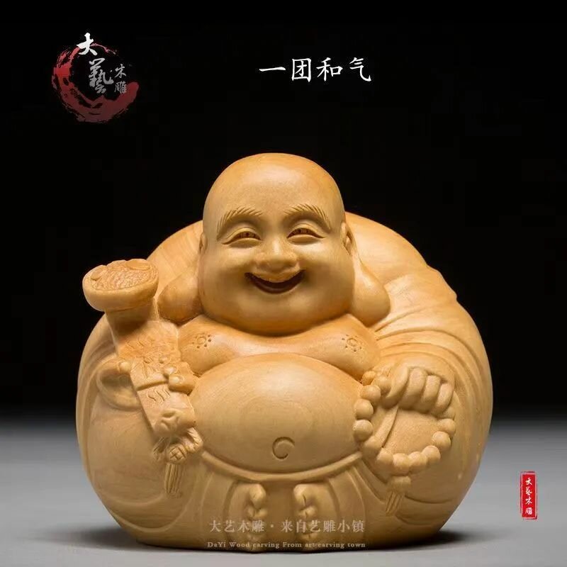 Статуэтка Хотей, фен-шуй самшит