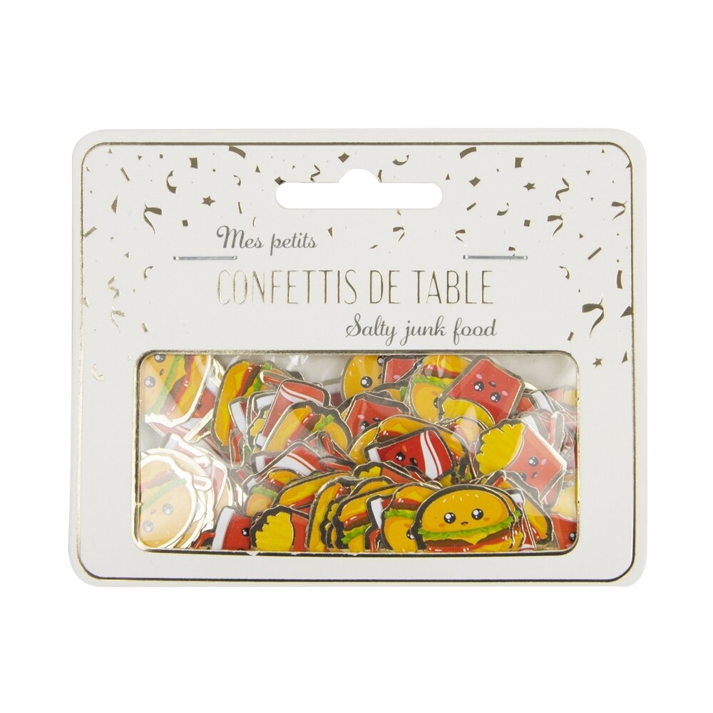 Конфетти для украшения стола Бургеры