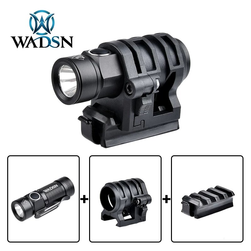 Фонарь для пожарного шлема WADSN, крепление для фонарика, взрывозащищенный налобный фонарь, тактический фонарь для