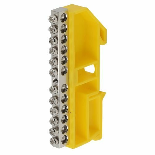 Шина PE «земля» на на DIN-изол. ШНИ-6х9-12 никелированная Д желт. NO-222-93-1 ЭРА Б0044142