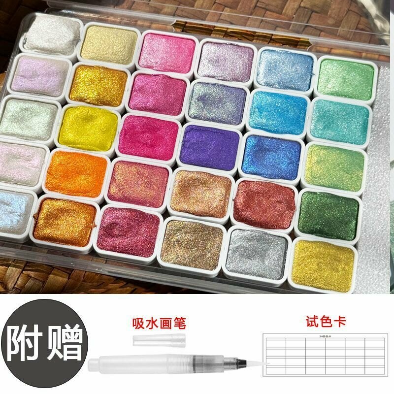 Мандала Цветные Жемчужные Акварельные Краски Твердые Акварельные Художественные Инструменты для Рисования Ногтей Глина для Окрашивания