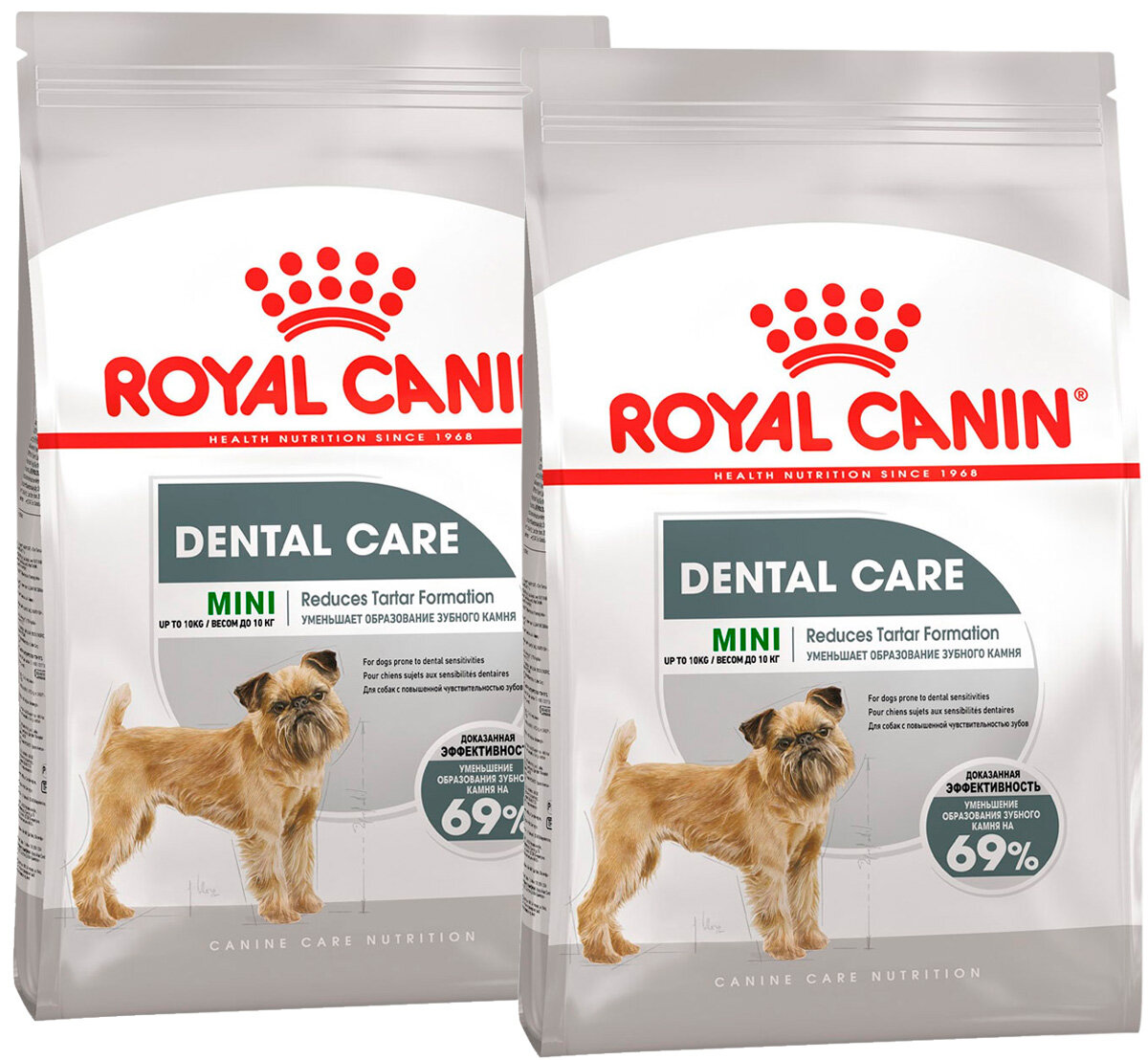 Корм сухой Royal Canin Mini Dental Care для взрослых собак маленьких пород от заболеваний зубов и десен, 3 кг x 2 шт