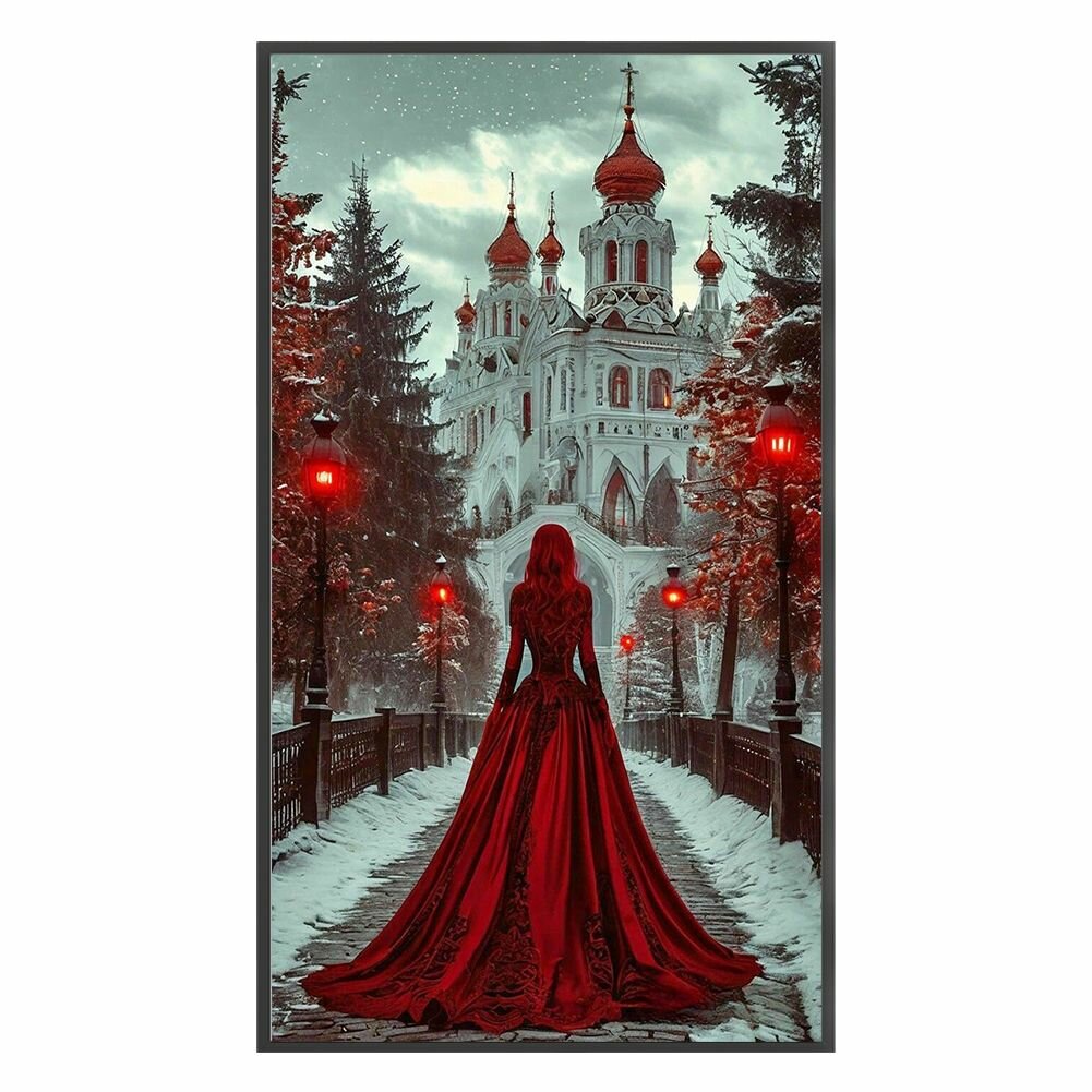 Набор для вышивания крестом пейзаж Замок, включает все материалы