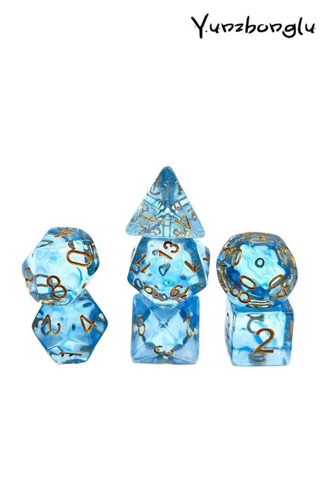 Yunzhonglu Кости игральные, дайсы, кубики для DnD (ДнД) 7 шт