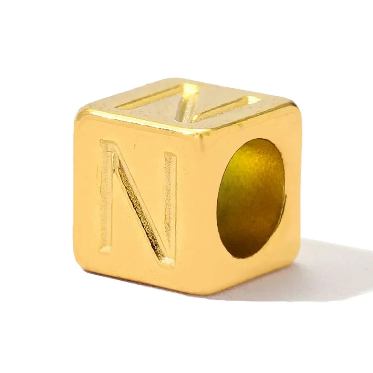 Квадратные бусины из нержавеющей стали, 7 мм, буквы A-Z, свободные бусины-разделители для DIY браслета, ожерелья, подвески, изготовление ювелирных изделий, браслетов