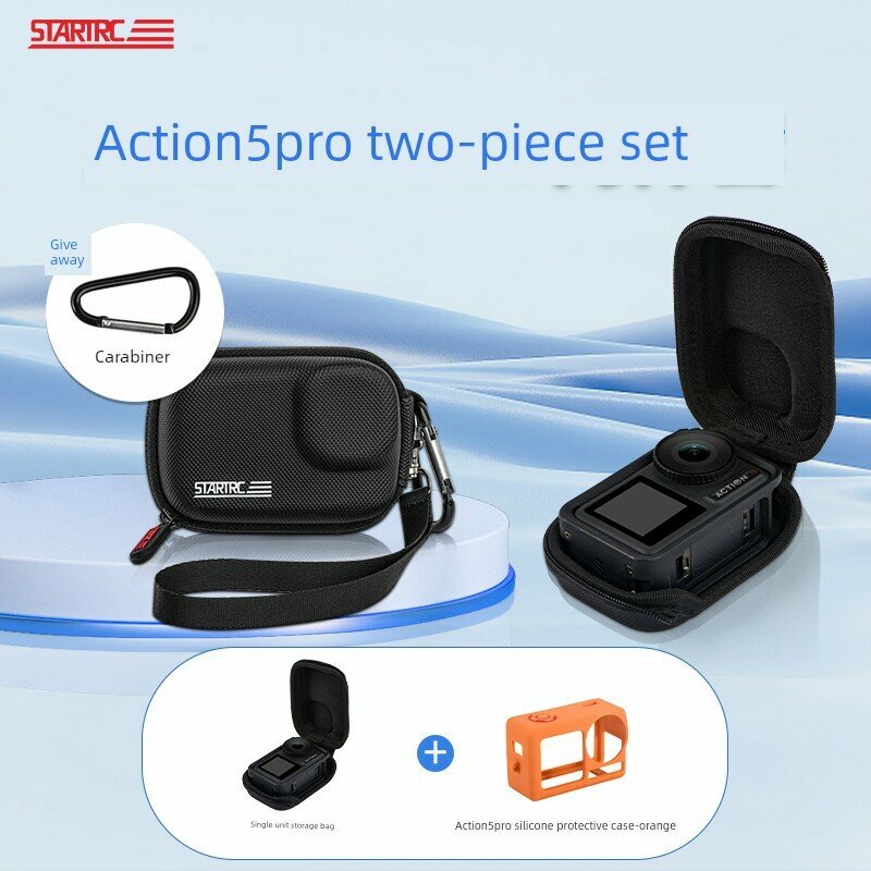 Чехол для Action 5Pro с силиконовым чехлом оранжевого цвета, жесткий ударопрочный