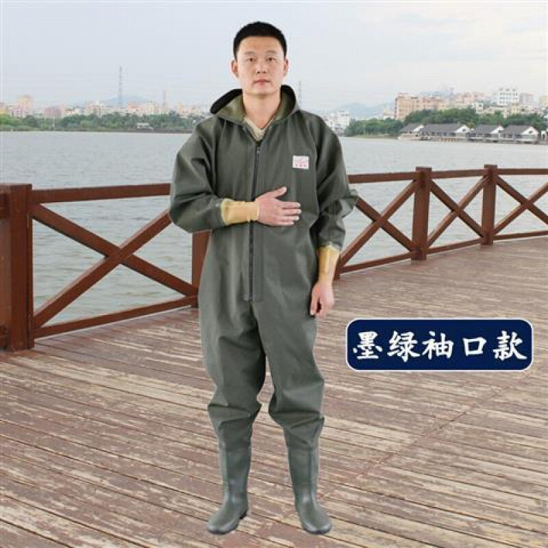 Горячие продажи SG: рыболовные сапоги, цельные для мужчин и женщин, для рыбалки на открытом воздухе, утолщенные сапоги, дождевик, дождевые брюки, дождевые сапоги, интегрированный костюм для копания с лотосовым корнем