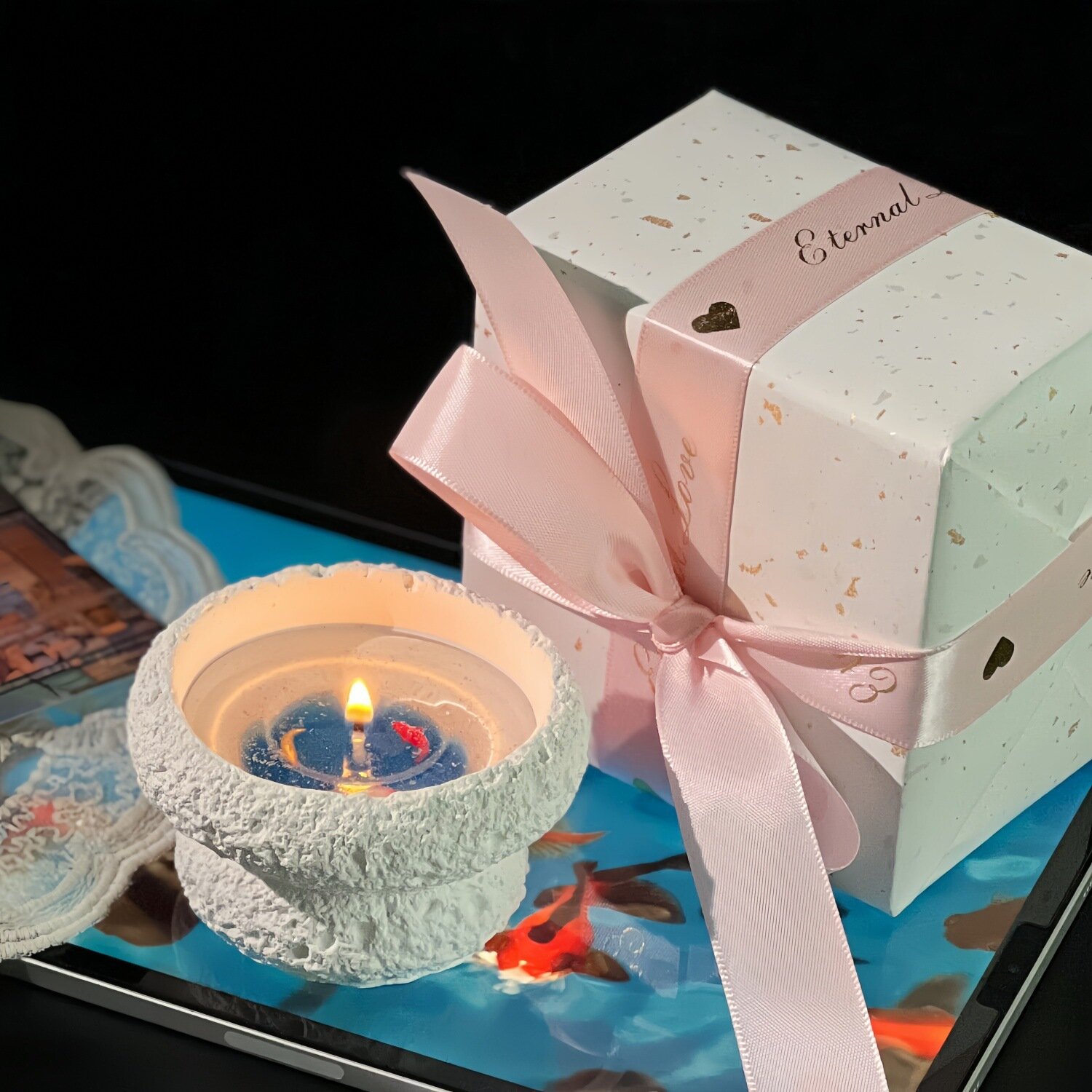 Набор подарочных свечей с ароматерапией Ice Crystal Koi, нишевый подарок на день рождения для девушек, высококачественный подарок на выпускной