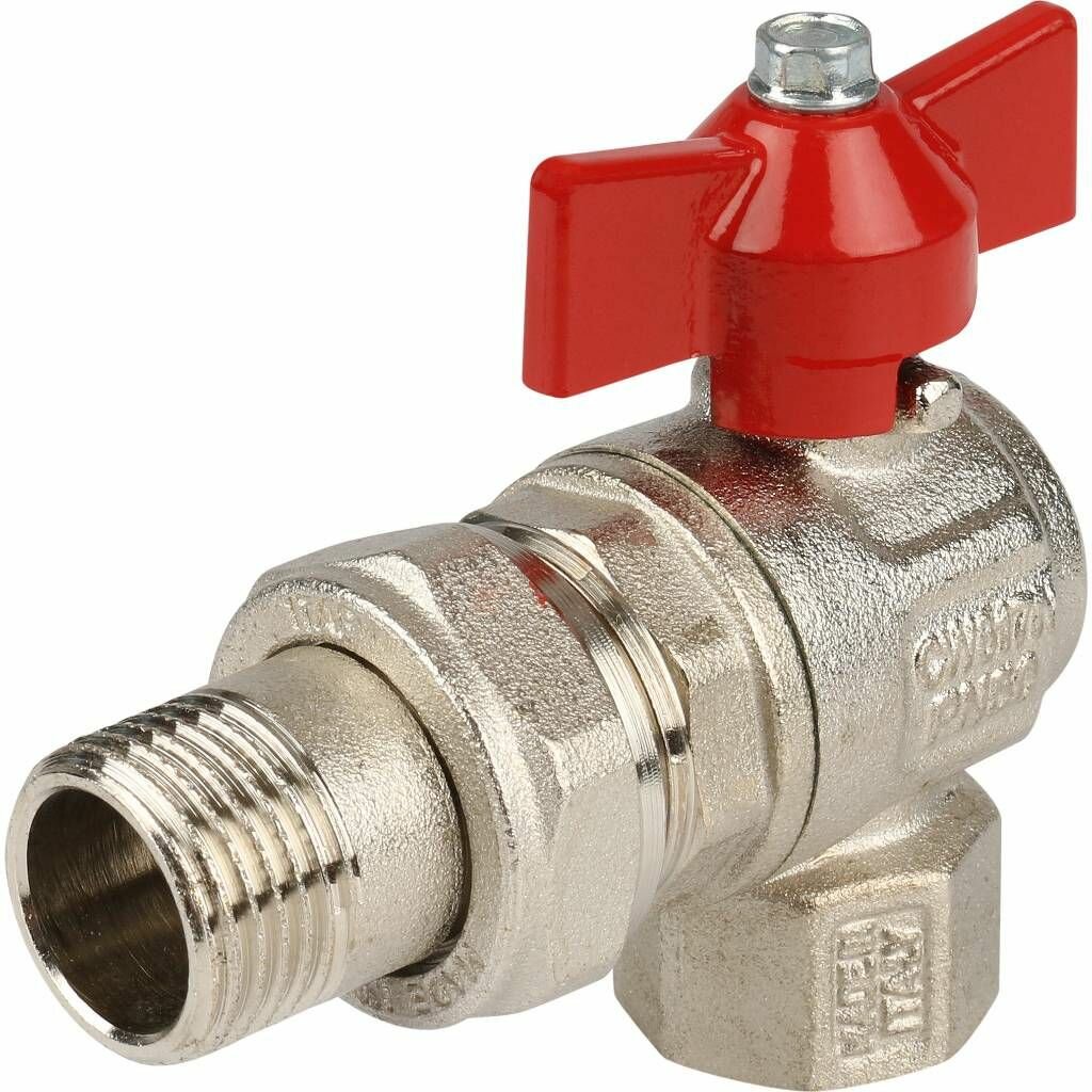 Кран шаровой Itap IDEAL 298 1/2" угловой с накидной гайкой полнопроходной (бабочка)