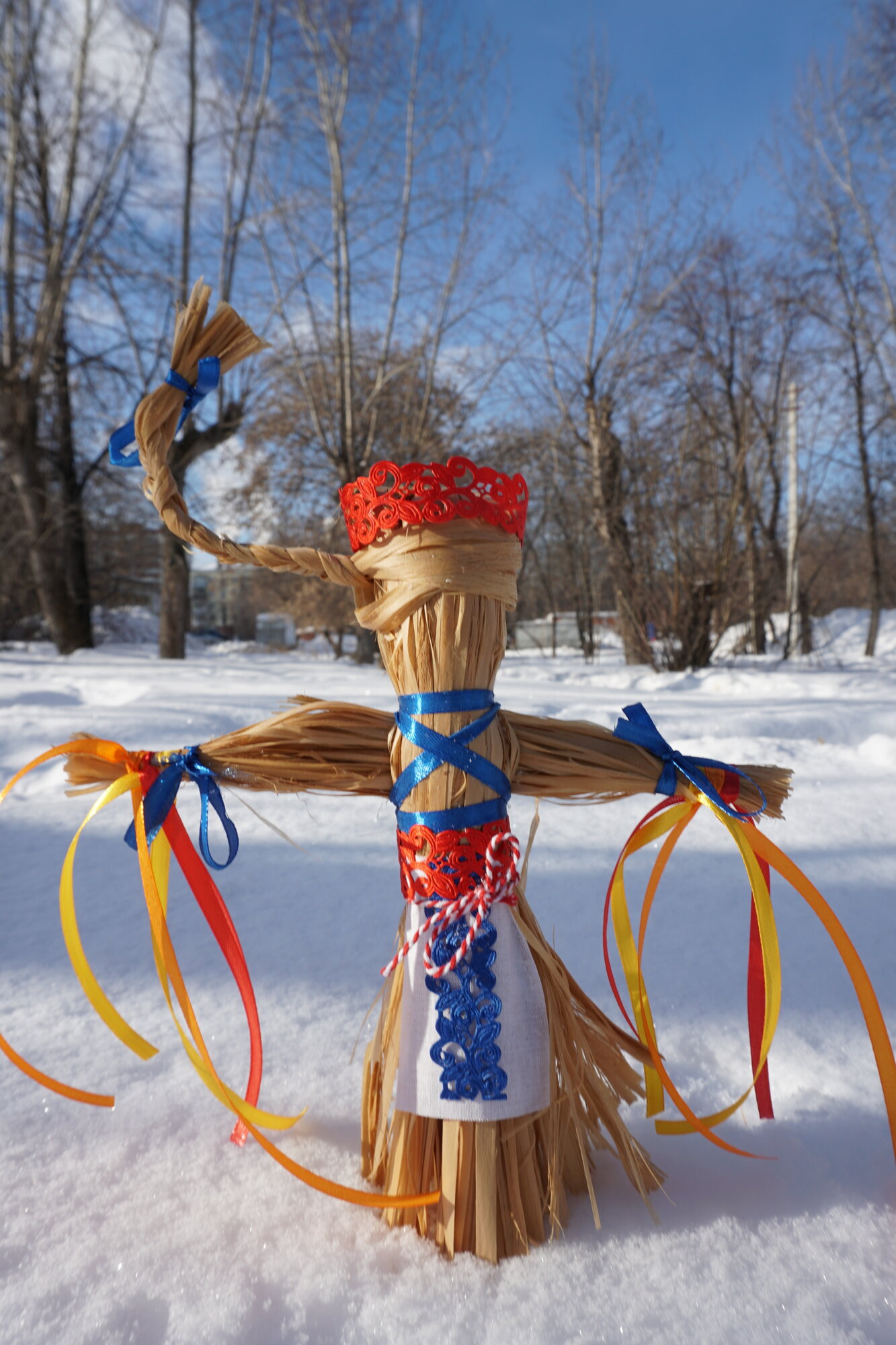 Масленица, чучело для сжигания, оберег-кукла 30 см