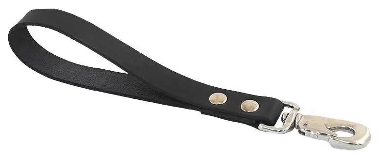 Дарэлл Водилка для собак кожаная черная "Kenner" 25мм 30см