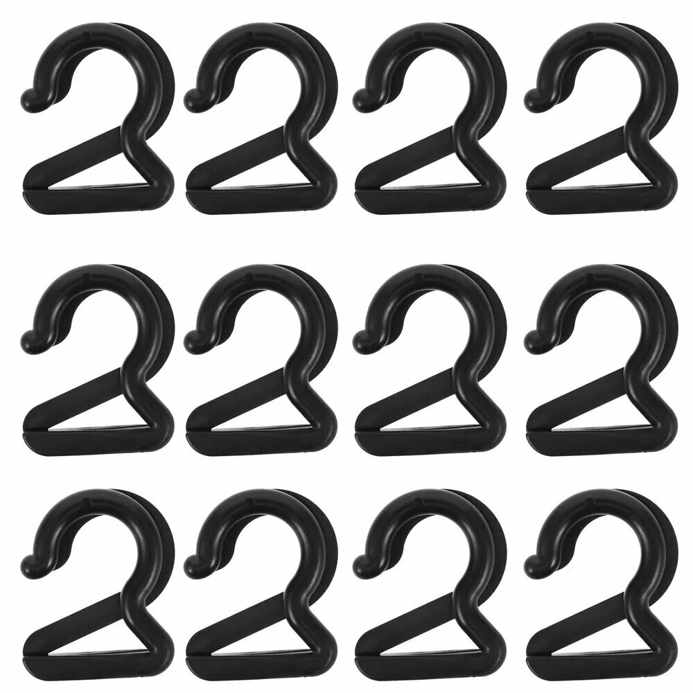 Крючки Для Фонарей На Тент Rv, Пластик, Черный, 20 Шт, S-Форма, Прочный Держатель