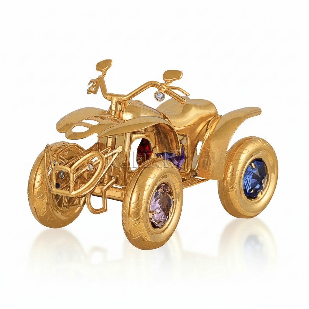 Фигурка Мотоцикл 4-х колесный с цв. кр. AR-4395/GA Crystal Temptations США Металл, кристалл