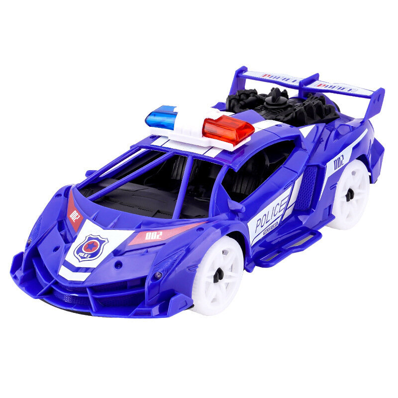 Детская электрическая универсальная полицейская машина с огнями, музыкой и функцией распыления, электрическая универсальная игрушка-полицейская машина в подарок