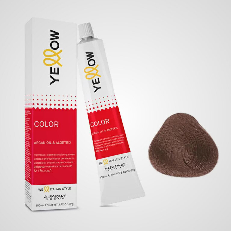 Ye Color Перманентная крем краска 8.41 100 мл YELLOW PROFESSIONAL Ye Color Permanent Coloring Cream Краска 100 мл