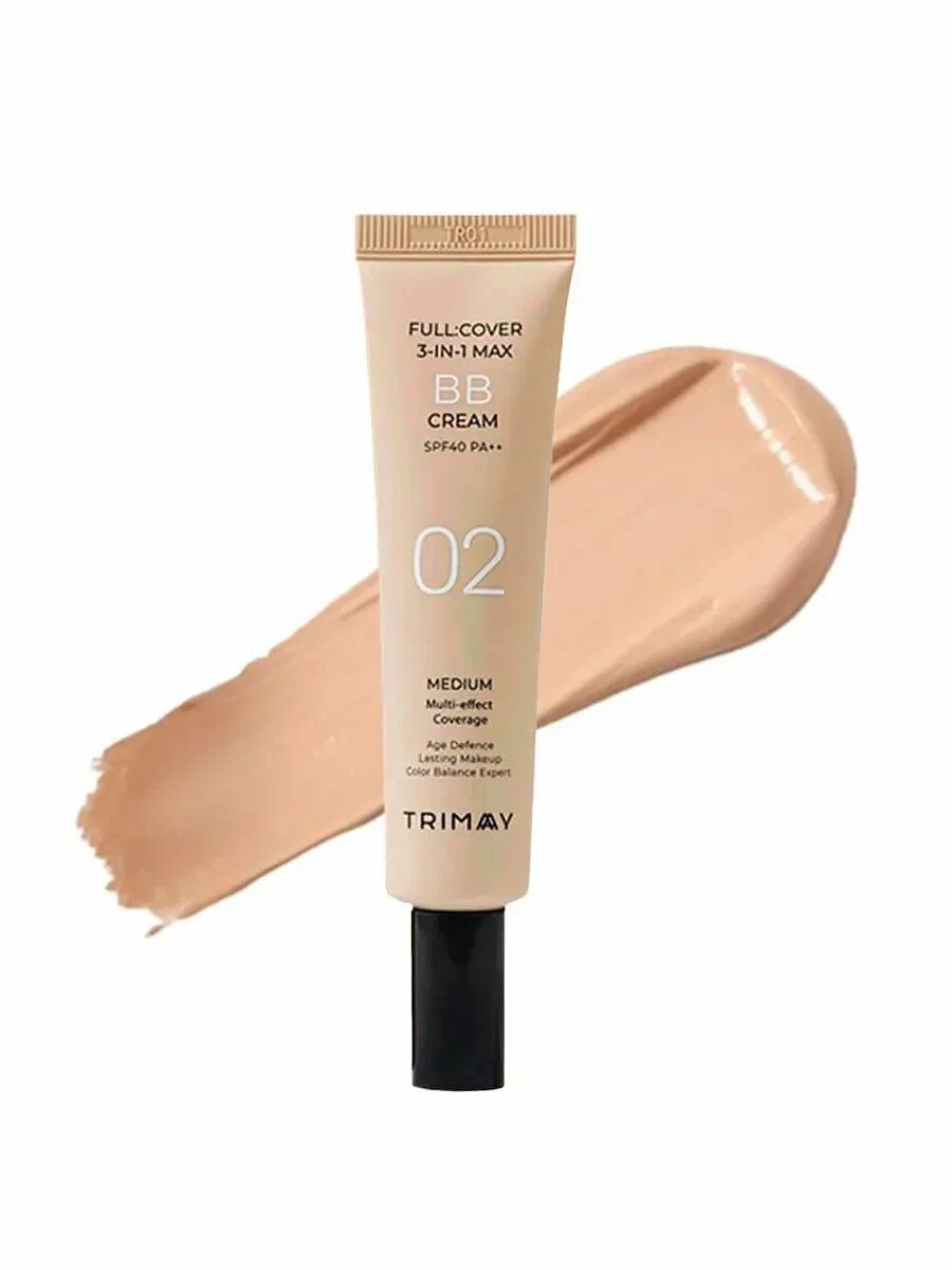Лёгкий BB-крем Trimay Full Cover 3-in-1 Max BB Cream SPF40 PA++№01