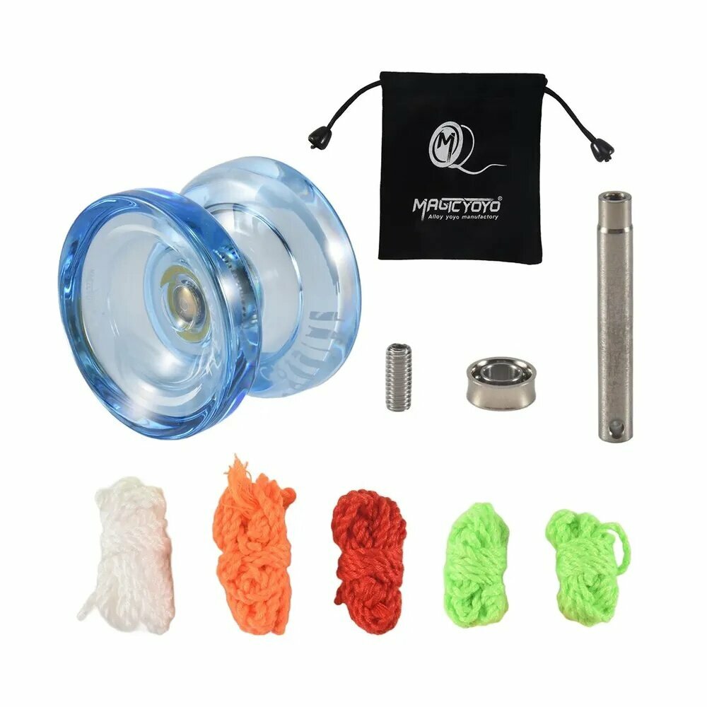 K2 Plus Crystal Responsive Yoyo, Yo-Yo двойного назначения с заменяемым неотзывчивым подшипником для среднего уровня, синий
