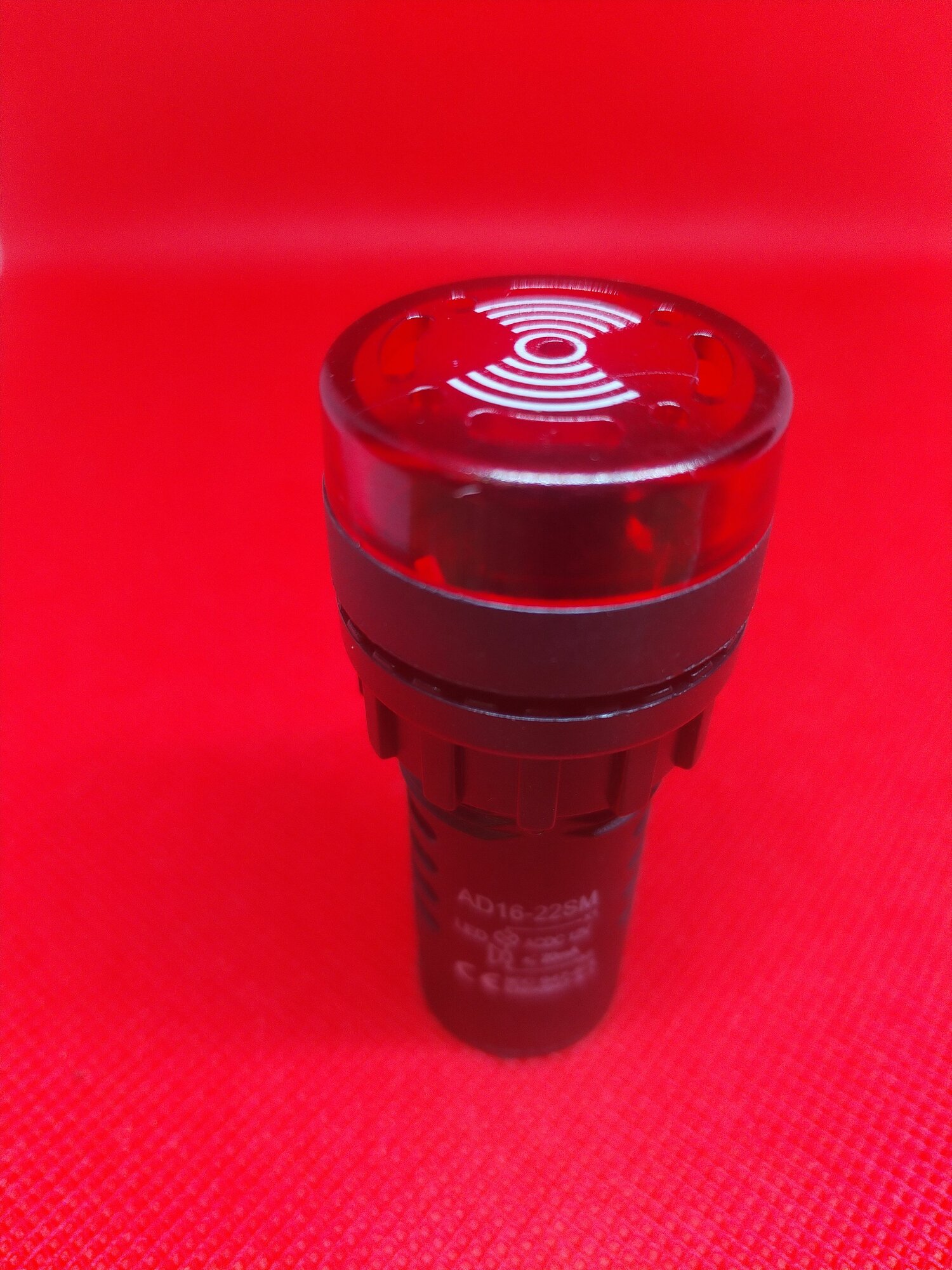 Индикатор светозвуковой AD16 22SM 12V красный