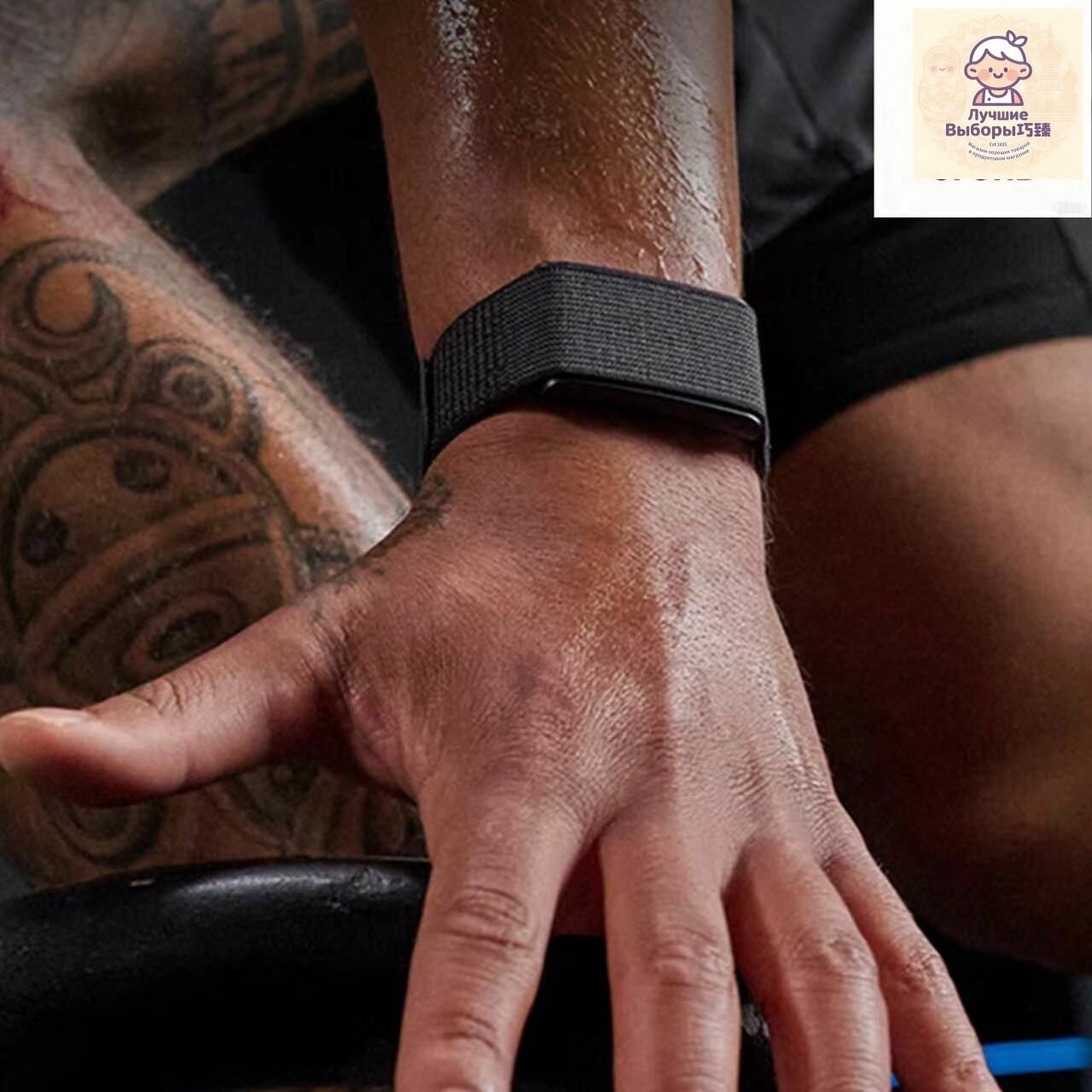 Ремешок "дикая тропа", для фитнес-браслетов Huami Amazfit, нейлон, чёрный/серыйТолько ремешок, часы не прилагаются!