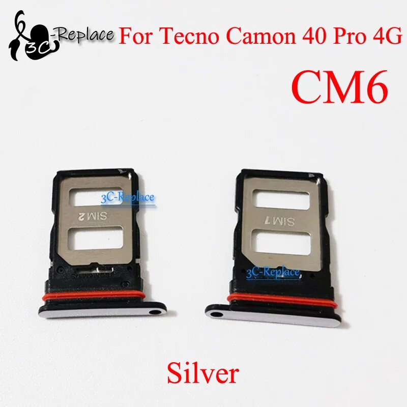 Лоток SIM-карты Tecno Camon 40 Pro 4G CM6 Silver