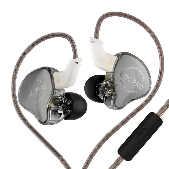 Проводные наушники KZ EDC PRO HIFI 3,5 мм AUX, динамические высокопроизводительные внутриканальные мониторы (IEM), съемный кабель, Harman EDXPRO Lite