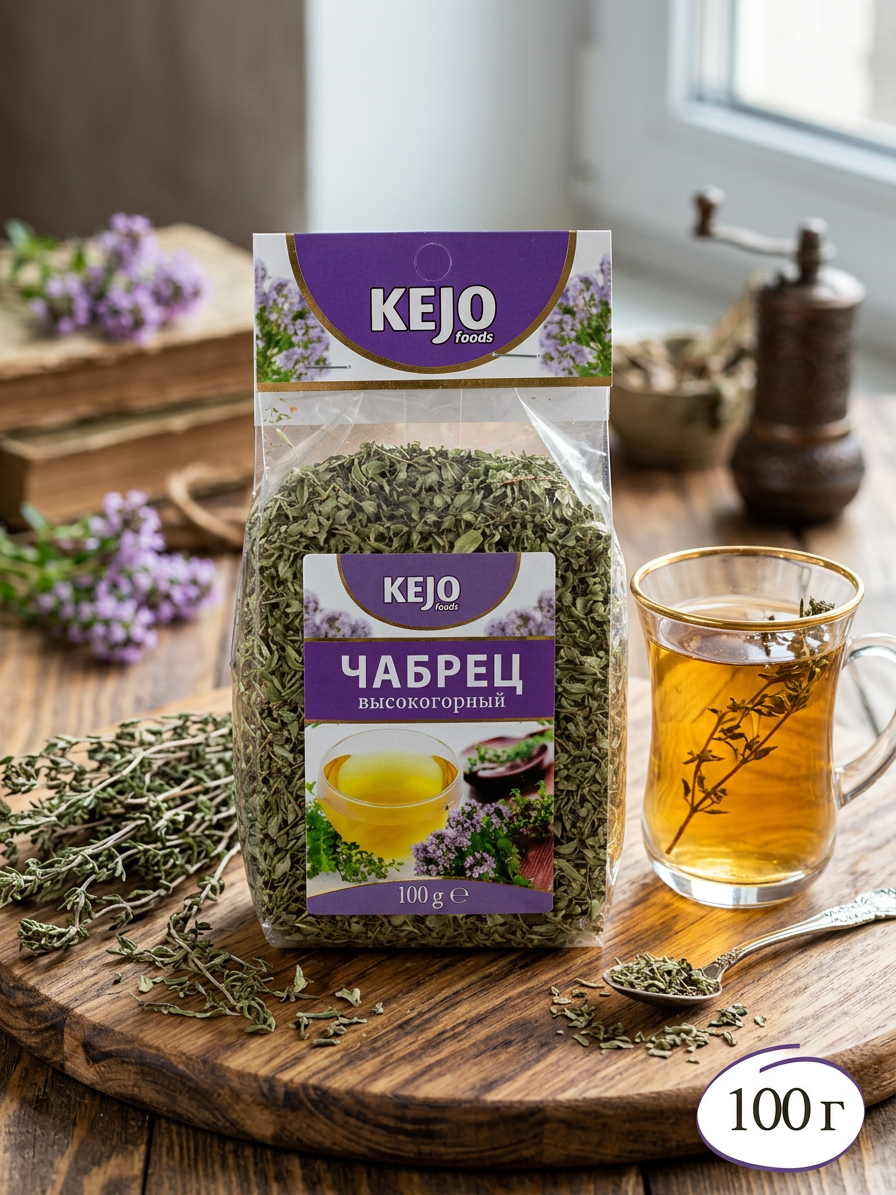 Чай Kejo Foods "Чабрец", травяной, листовой, без добавок 100г