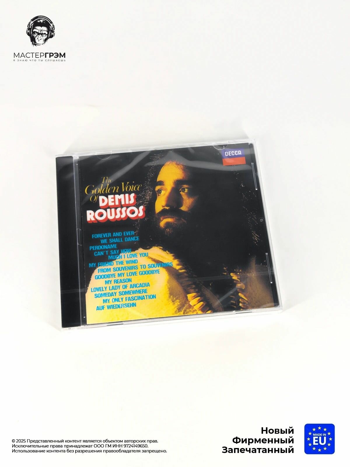 CD диск Demis Roussos - The Golden Voice Of (CD) 1987, Jewel Case