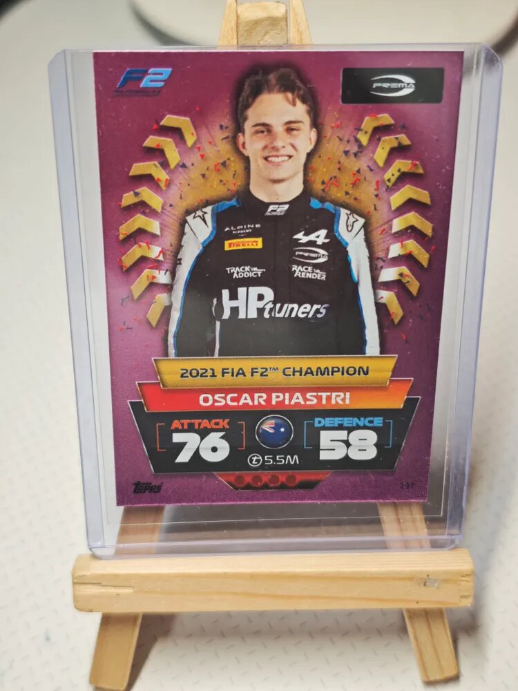 2022 Topps Turbo Attax F1 ограниченные коллекционные гоночные карточки 2021 FIA F2 CHAMPION PIASTRI