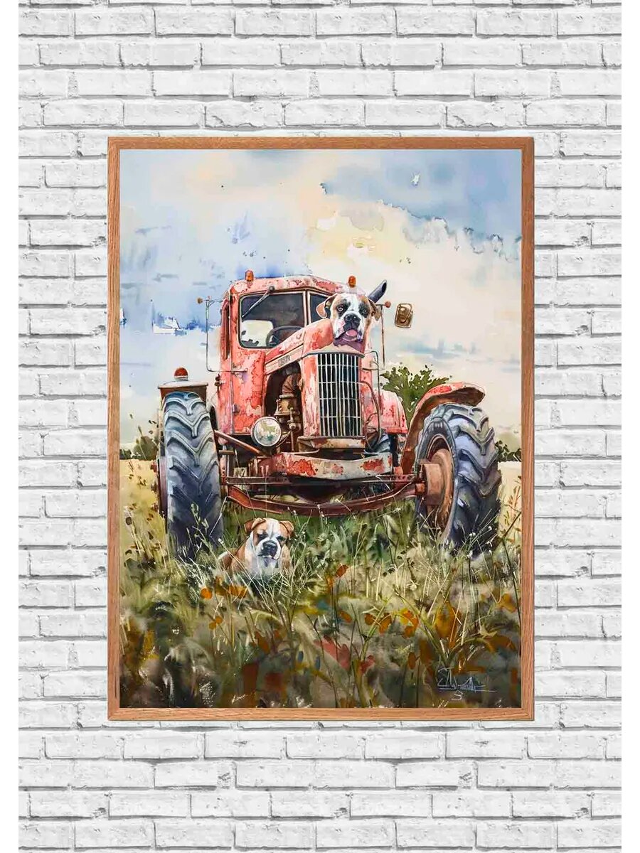 Фермер по разведению собак-боксеров 3, Плакат 30x42см