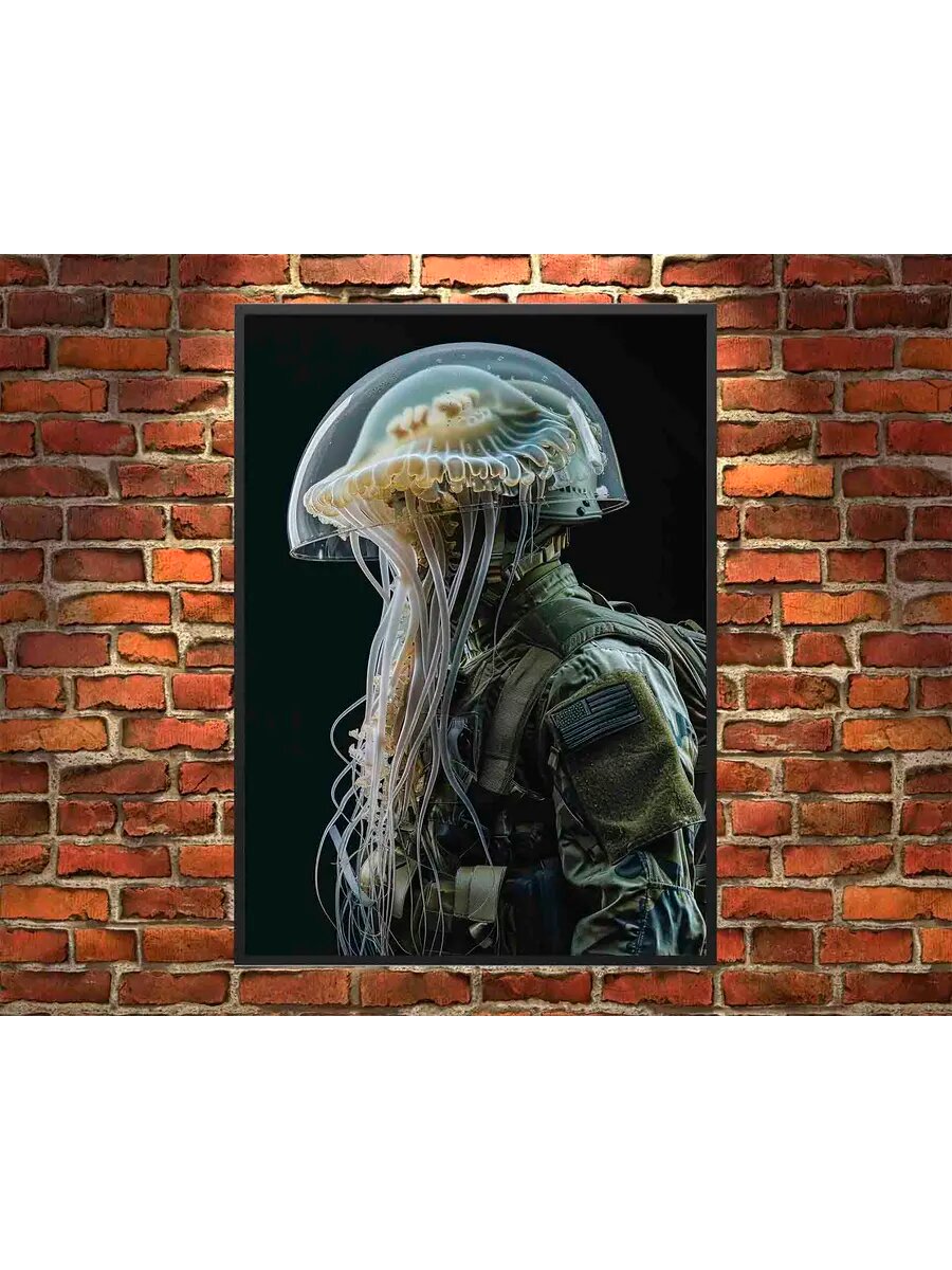 Медуза-животное-солдат 1, Плакат 30x42см