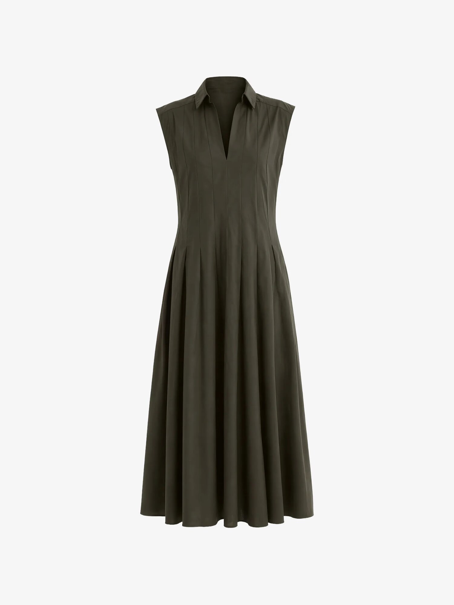 Платье FAY Pleated sleeveless midi dress