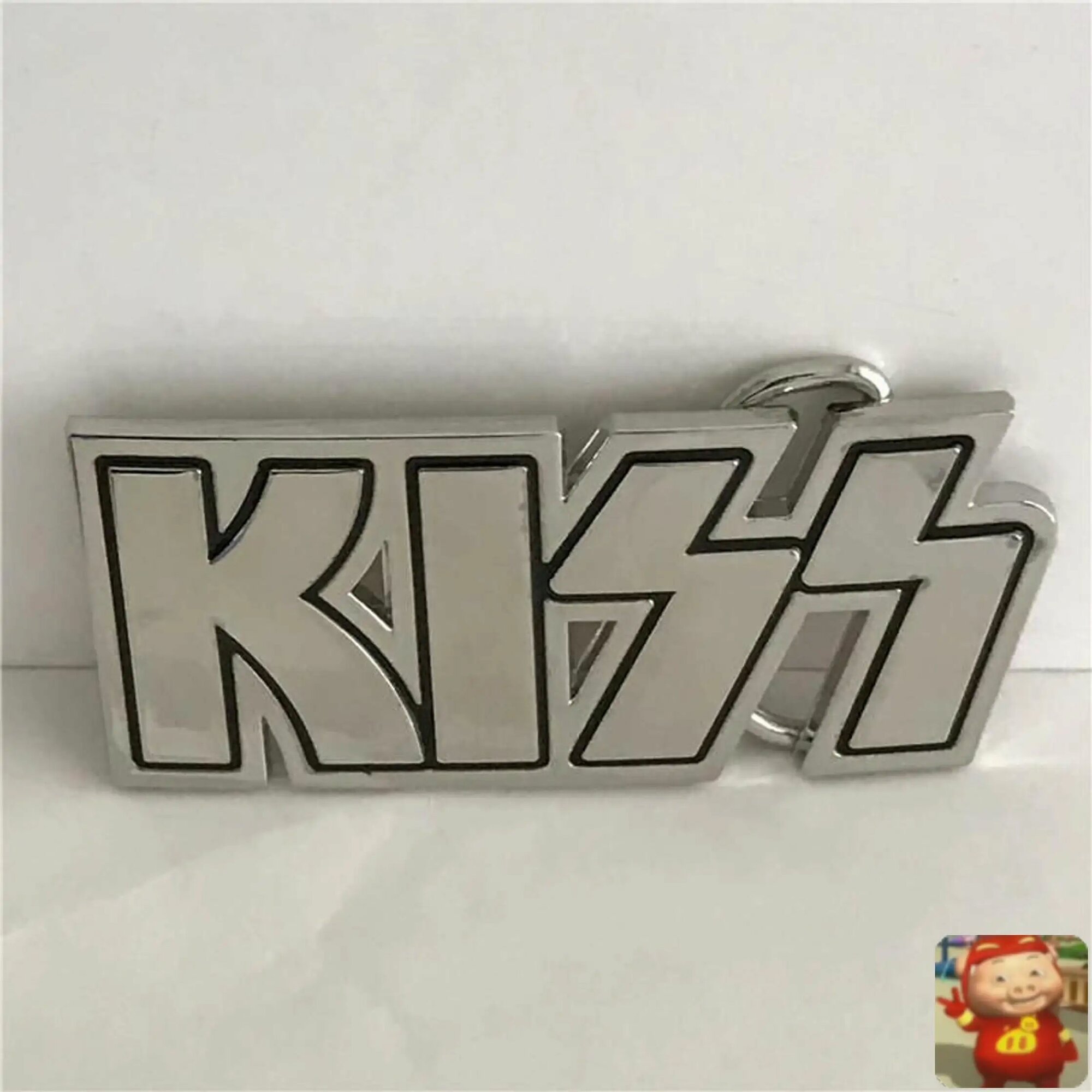 Пряжка для ремня мужская с группой Kiss, металлический сплав, хвостовик 40мм, байкерский стиль, BI-692