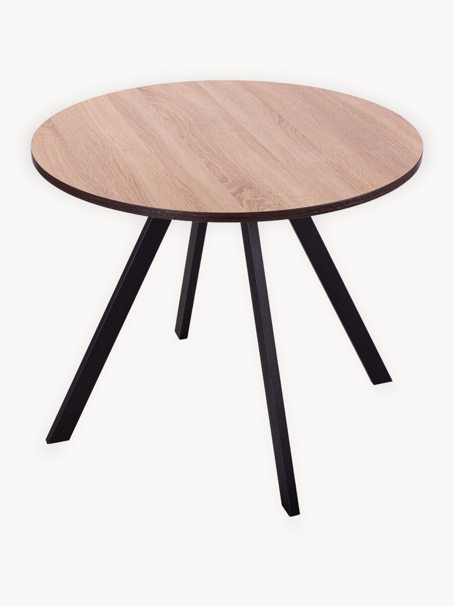 Стол круглый кухонный нераздвижной Дельта К ОС 94 ЧР, столешница ЛДСП, нераскладной, бежевый