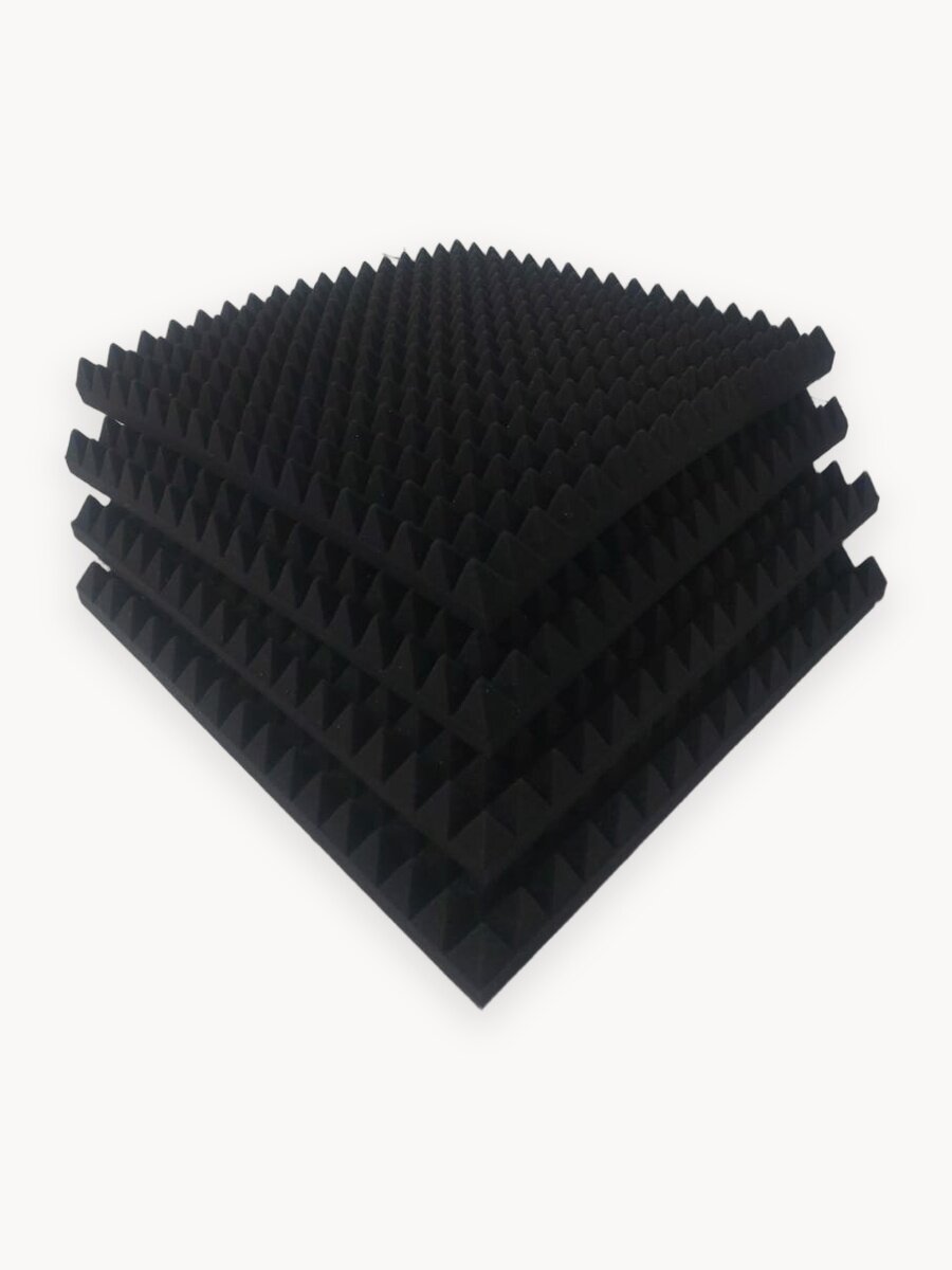 2 листа "пирамида" 45мм 47.5х45.5см акустический поролон звукоизоляция шумоизоляция