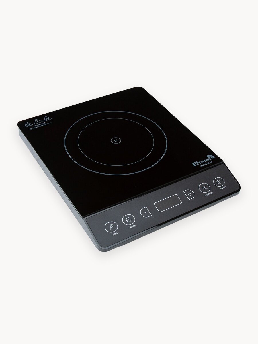 Плита настольная Eltronic 88-20, индукционная, 1 комфорка, сенсорное управление, 2000Вт, черная