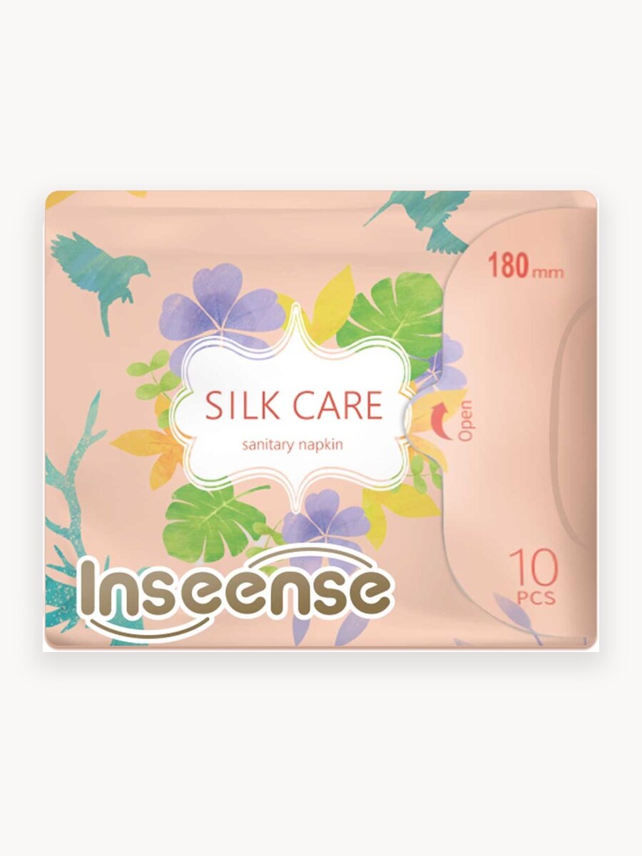 Прокладки женские INSEENSE Silk Care ежедневные с крылышками 180 мм 10 штук