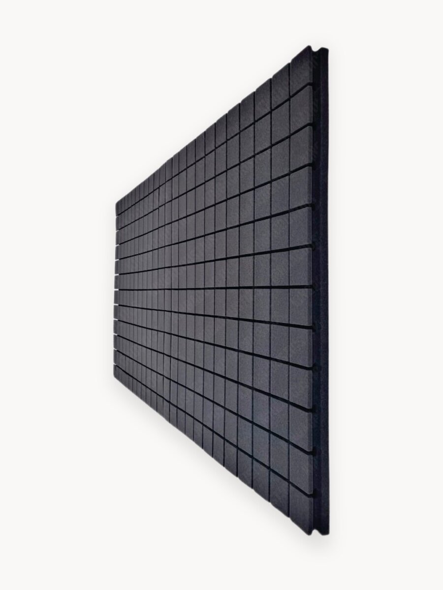 Акустический поролон Квадра/Декор 2000х1000х50 темно-серого цвета