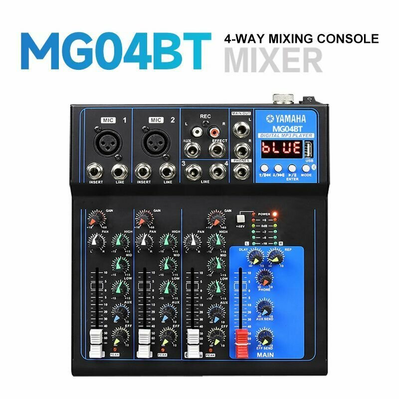 Аналоговый микшерный пульт Yamaha Audio Mixer MG04BT 4-полосный микшер