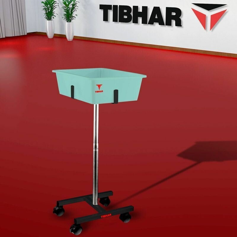 Корзина для теннисных мячей, 60см, с выдвижной планкой, голубая