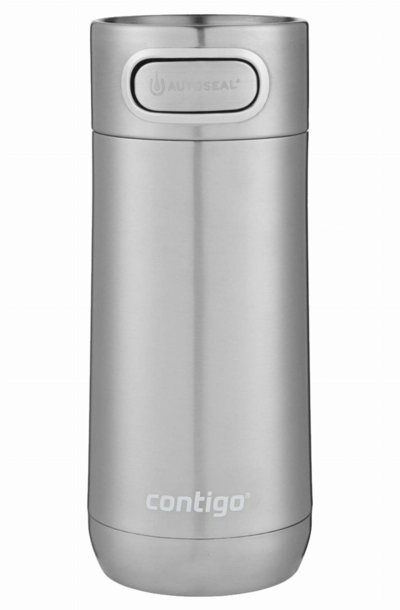 Decathlon Термокружка Contigo Luxe 360 мл, из нержавеющей стали, светло-серая