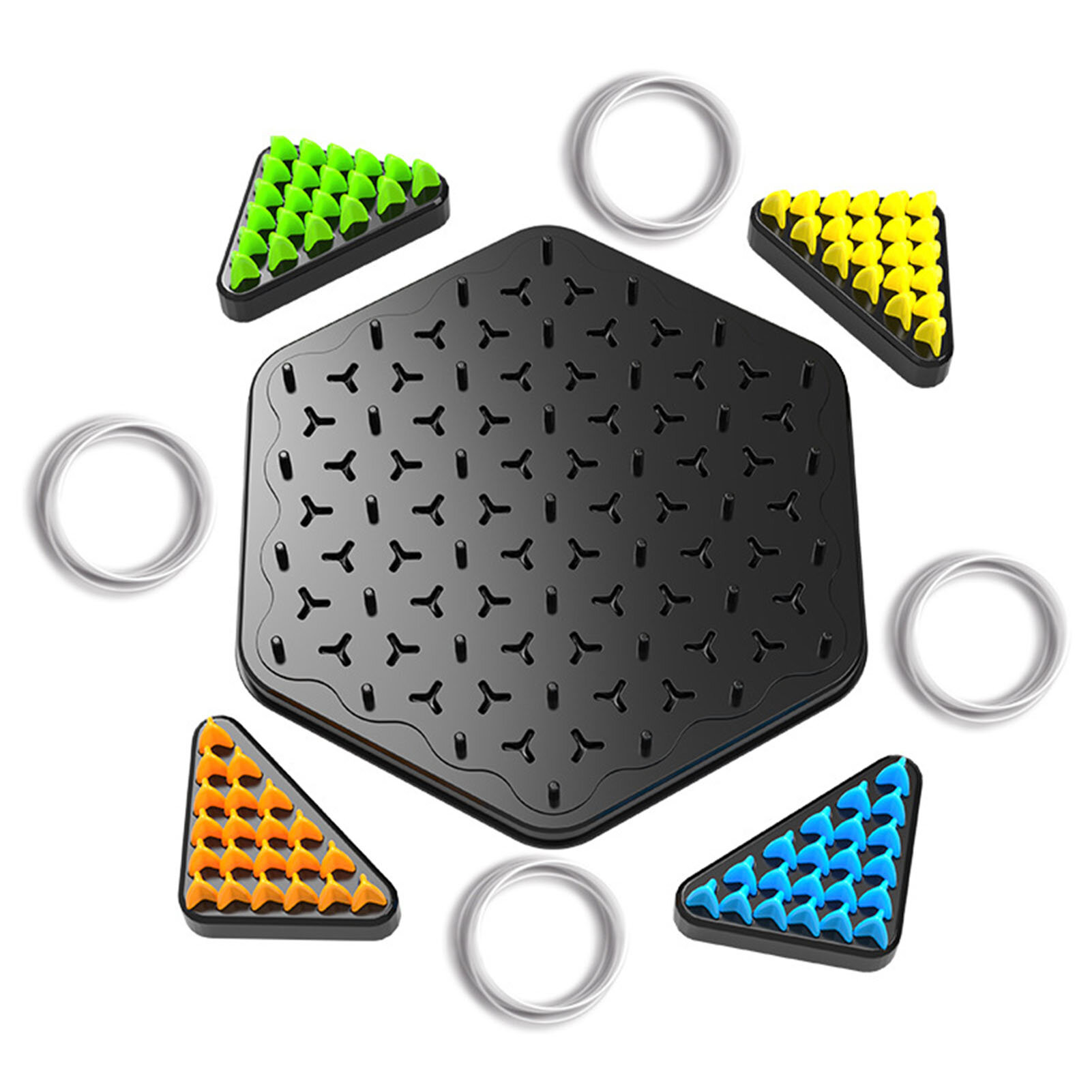 Настольная игра Triggle: интерактивная игра на координацию рук и глаз, игра с резинками Triggle для семейного отдыха.