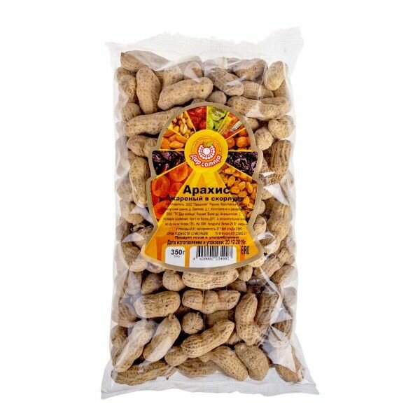 Арахис жареный в скорлупе Дар солнца 3шт по 350г