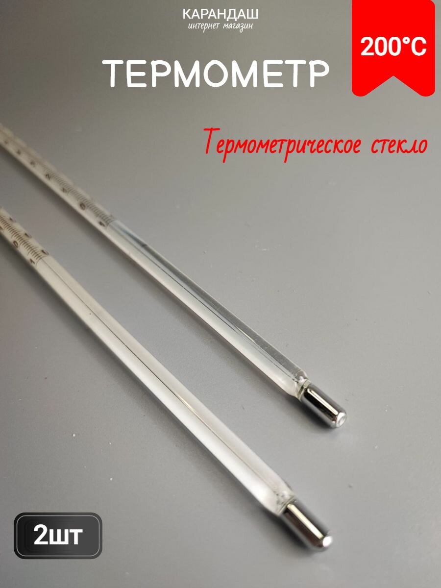 Термометр Рт. 300мм 200С (2шт)