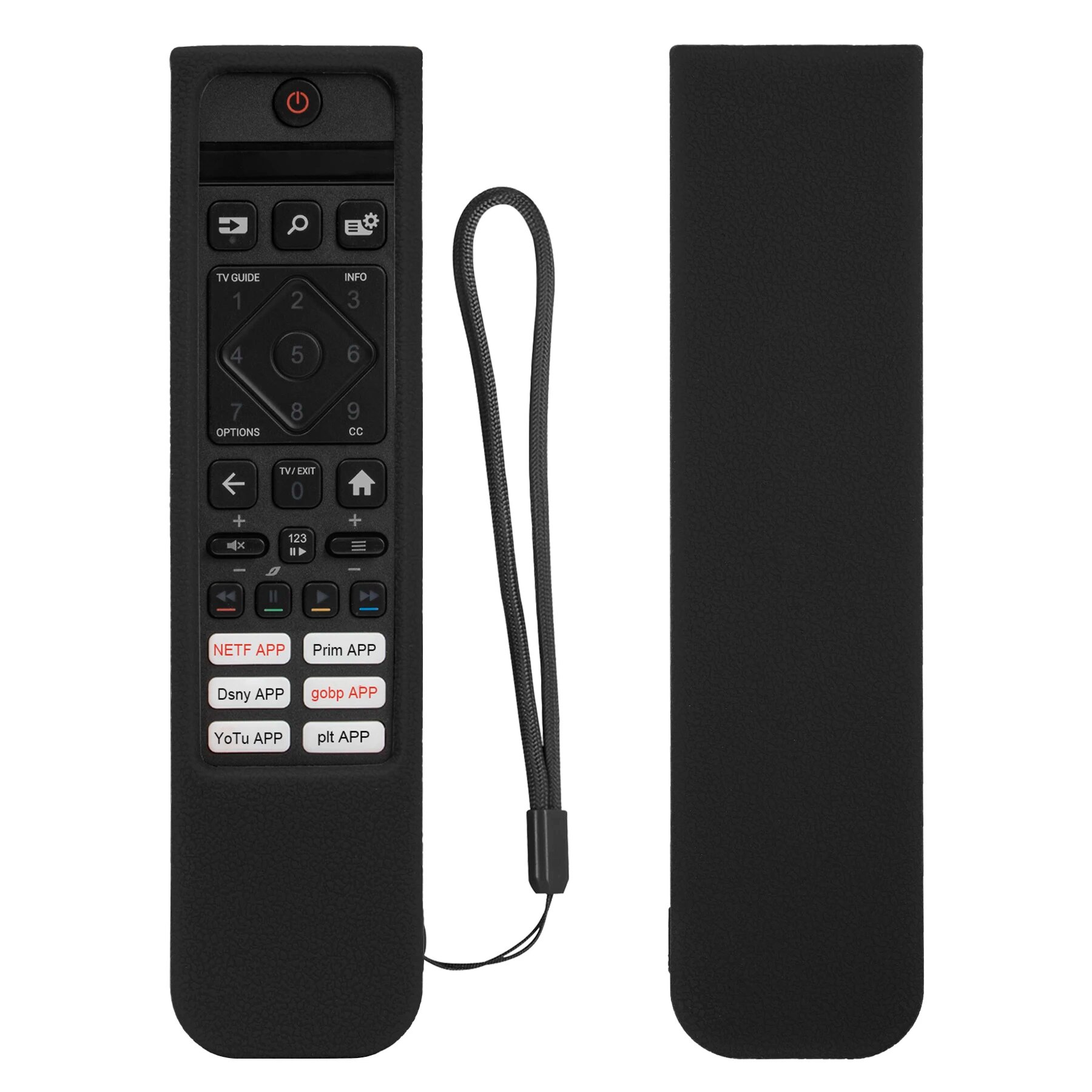 Черный силиконовый чехол для пульта Philips SRC-3215-01/3216-12