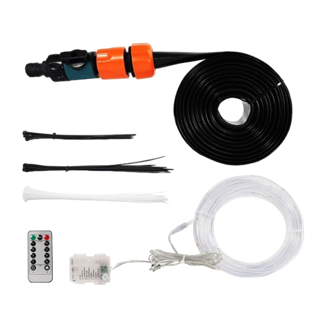 Детский прыжковый батут с водяным распылителем и LED-подсветкой