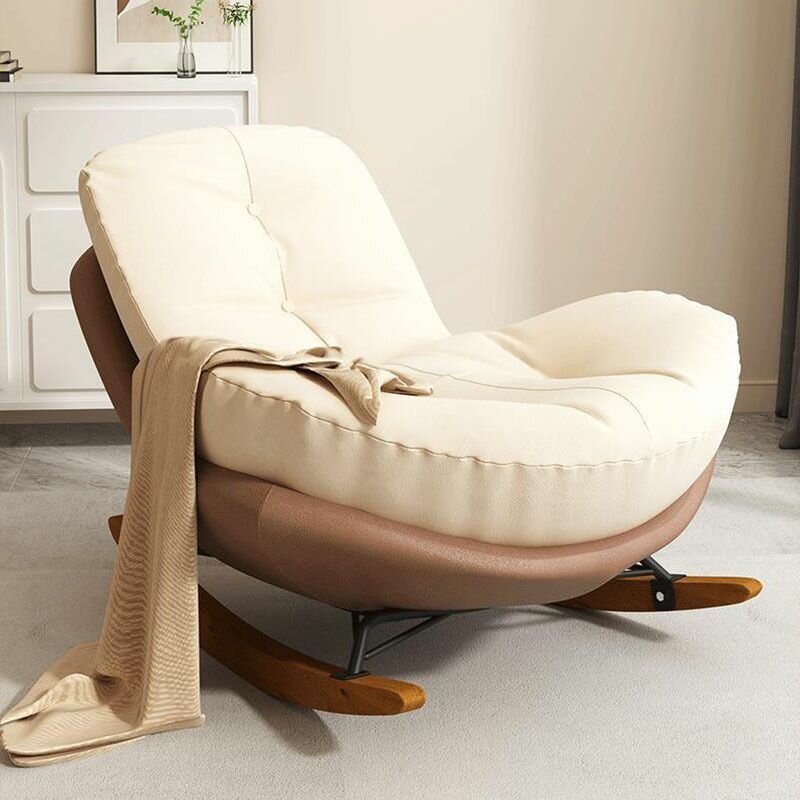 Кресло-качалка "Ленивый", для гостиной, материал обивки - замша, наполнитель - хлопок